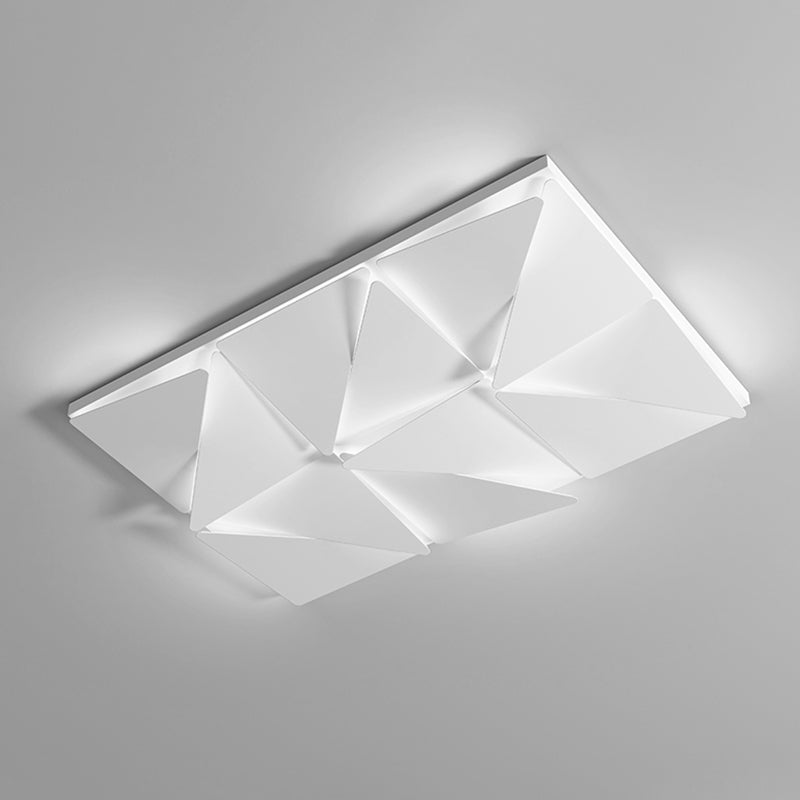 Metal LED Modern Flush Mount Rectangle Shape Ceiling Light with Acryli