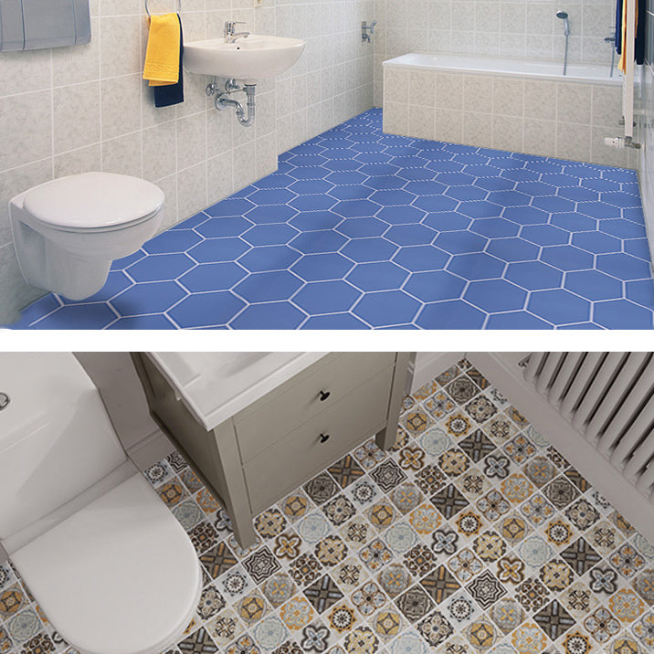 Modern PVC Flooring Peel and Stick Porcelain Tile Look Vinyl Plank Flo