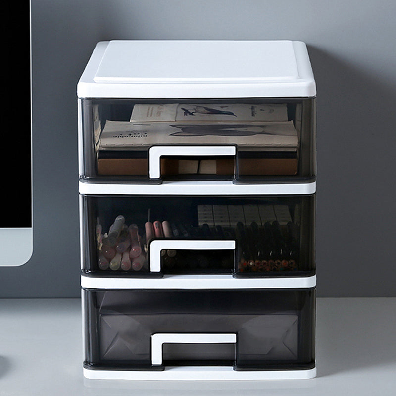 Vertical Filing Cabinet Transparent Drawers Modern Plastic File Cabine