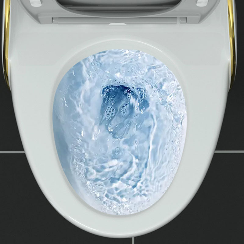 Modern Toilet Bowl Floor Mounted Porcelain Round All-In-One Flush Toil