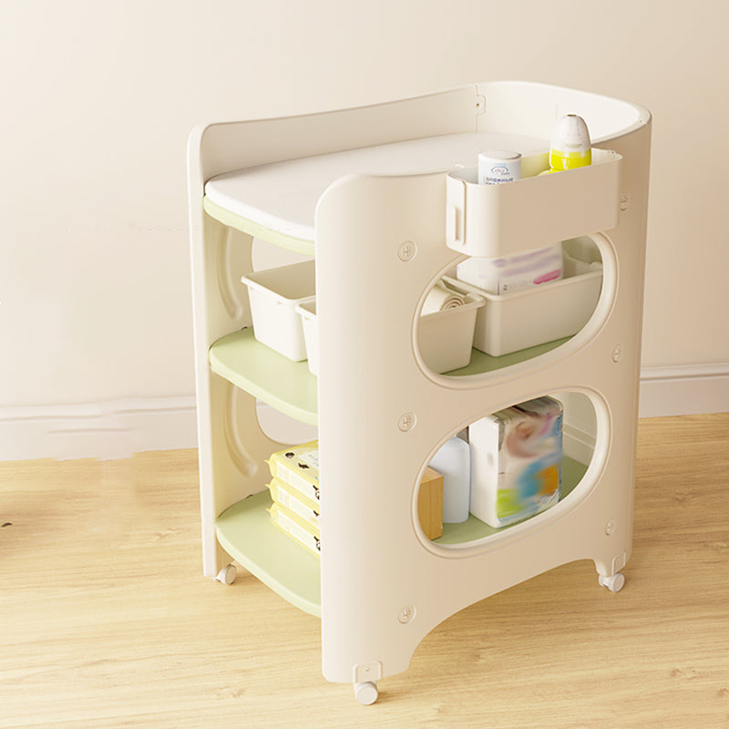 Modern Arch Top Baby Changing Table Shelf Changing Table With Safety R