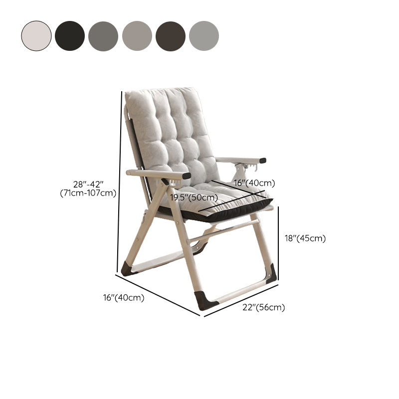 Contemporary Metal Frame Recliner Foldable Recliner Chair with Positio
