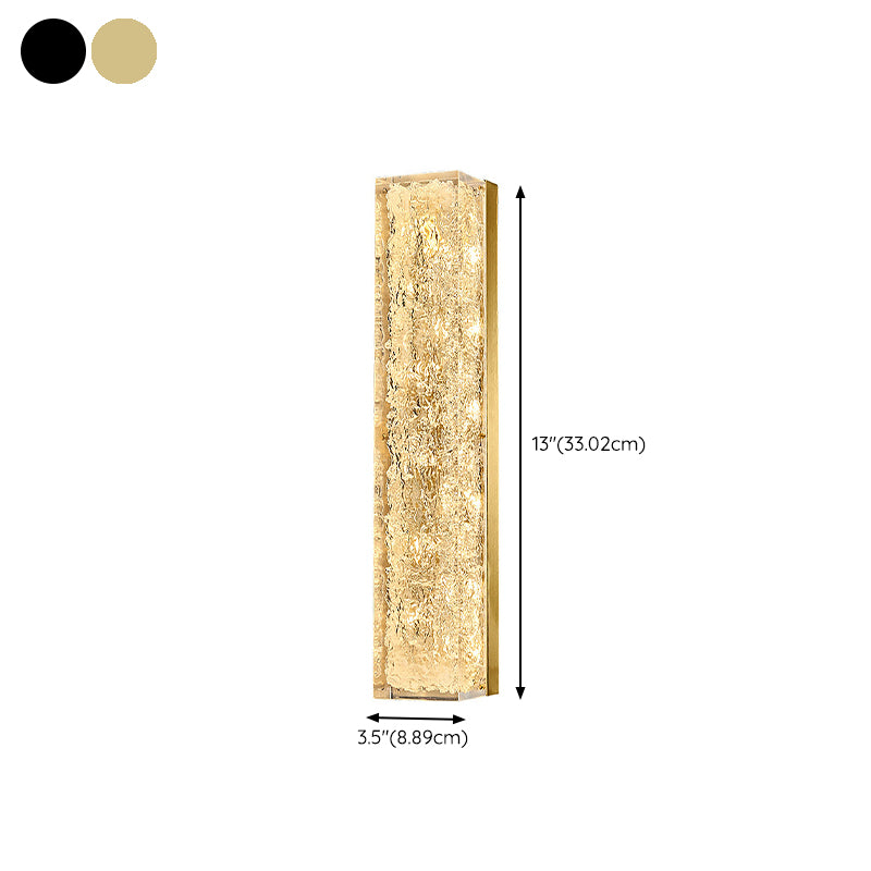 Rectangle Modern Wall Mounted Fixture Solid Brass and Resin LED Wall S