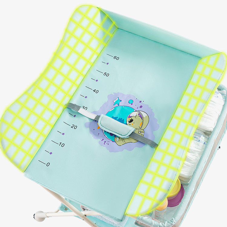 Flat Top Baby Changing Table Metal Changing Table with Shelf and Safet