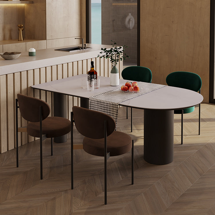 Free Form Dining Table for Home Modern Dinette Table with 3 Legs