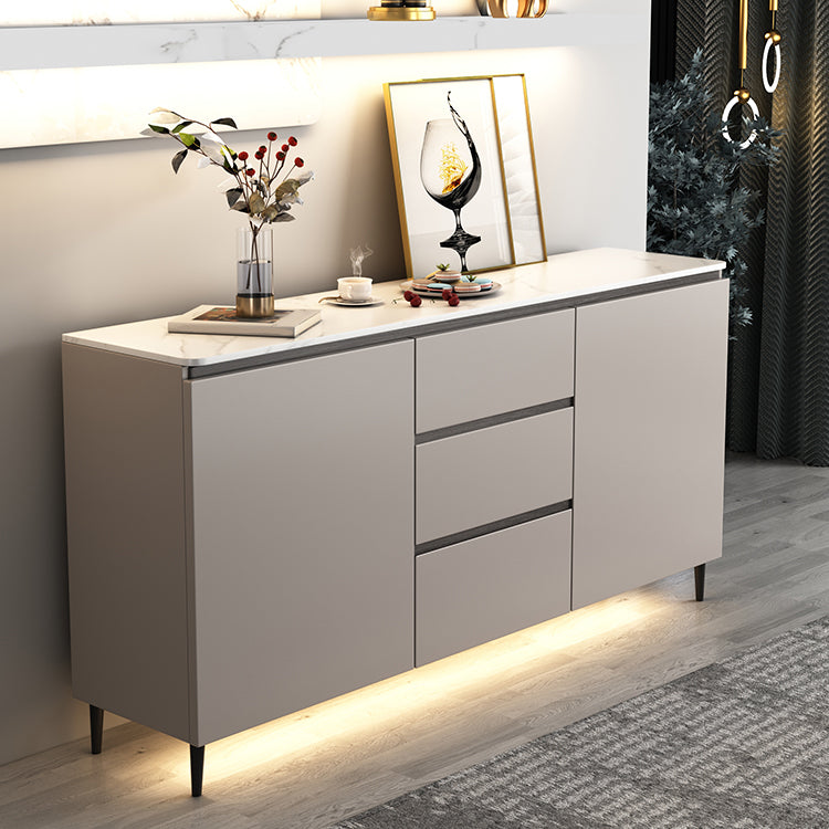 Contemporary Sideboard Cabinet Stone Sideboard Table with Doors for Ki