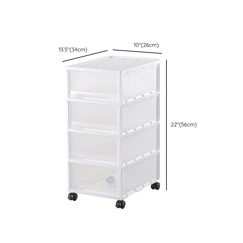 Modern Vertical Filing Cabinet Plastic Transparent Drawers File Cabine