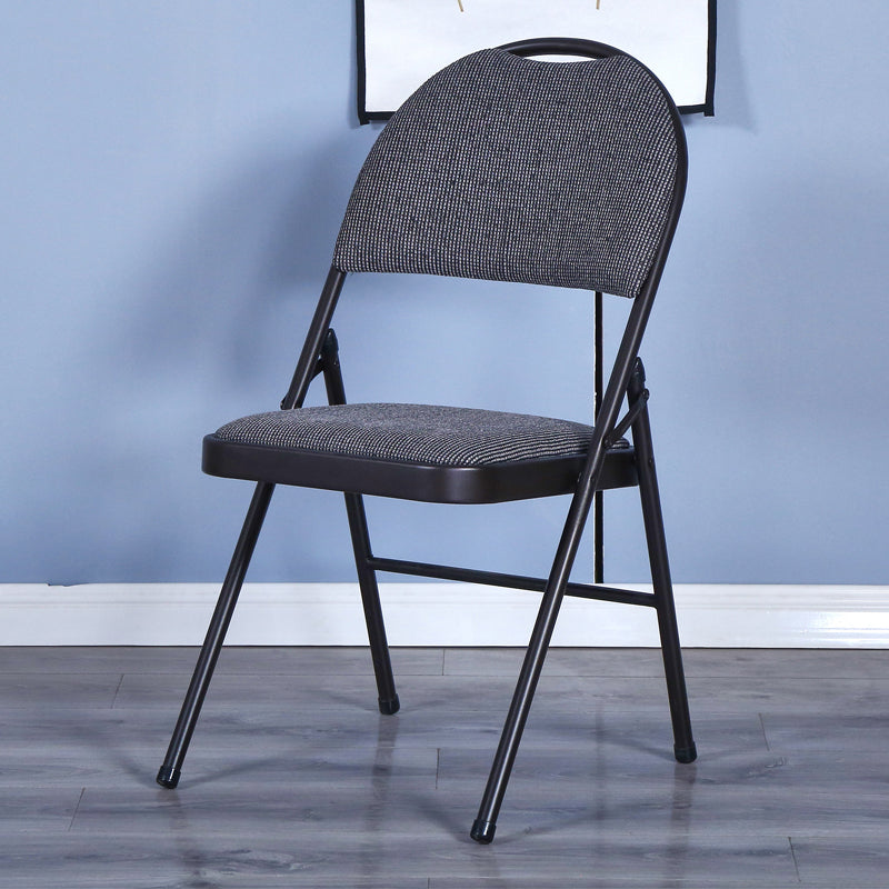 Modern Style Open Back Metal Folding Armless Dining Chairs(Set of 1/4/