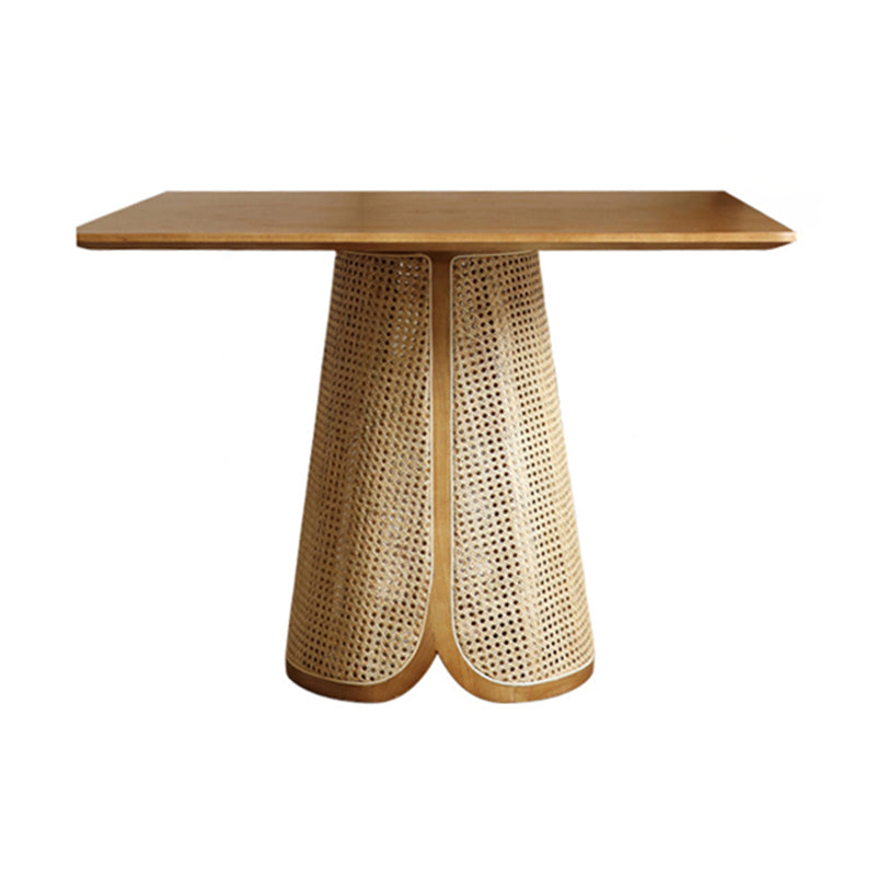 Contemporary Wooden Top Square Shape Dining Table Set for Home